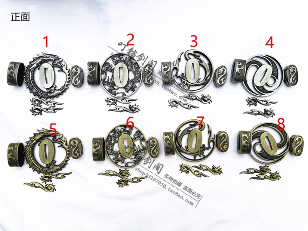 Japanese-Katana-Sword-Accessories-Set-of-Alloy-Tsuba-Fuchi-Kuchi-Menuki ...