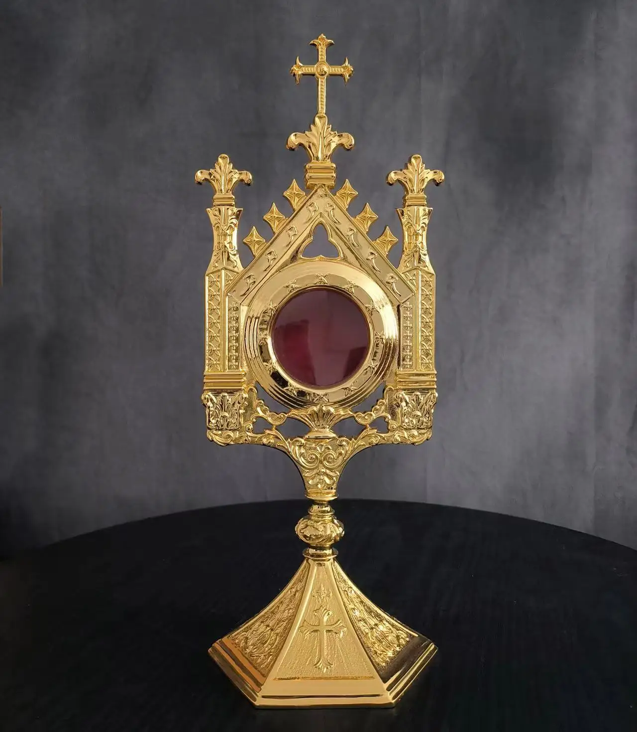 Holy Box Cross Ostensorium Holy Eucharist Monstrance Brass Christian ...