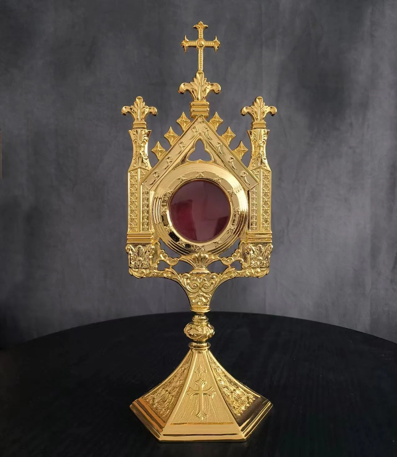 Holy Box Cross Ostensorium Holy Eucharist Monstrance Brass Christian ...