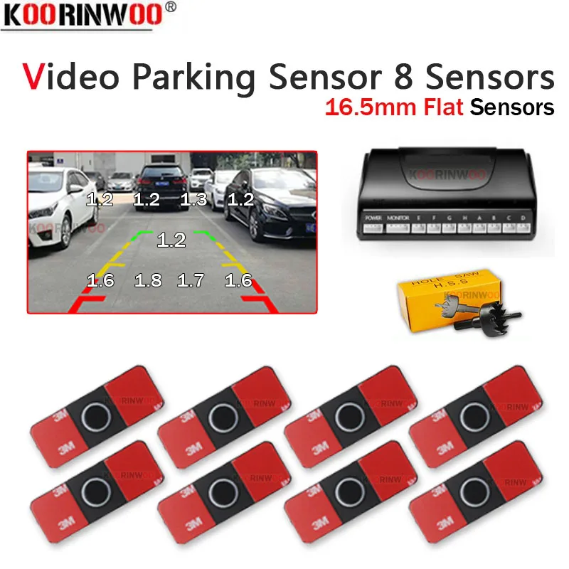 Koorinwoo-Car-Parking-Sensors-8-Radars-Original-16-5mm-Video-Parking ...