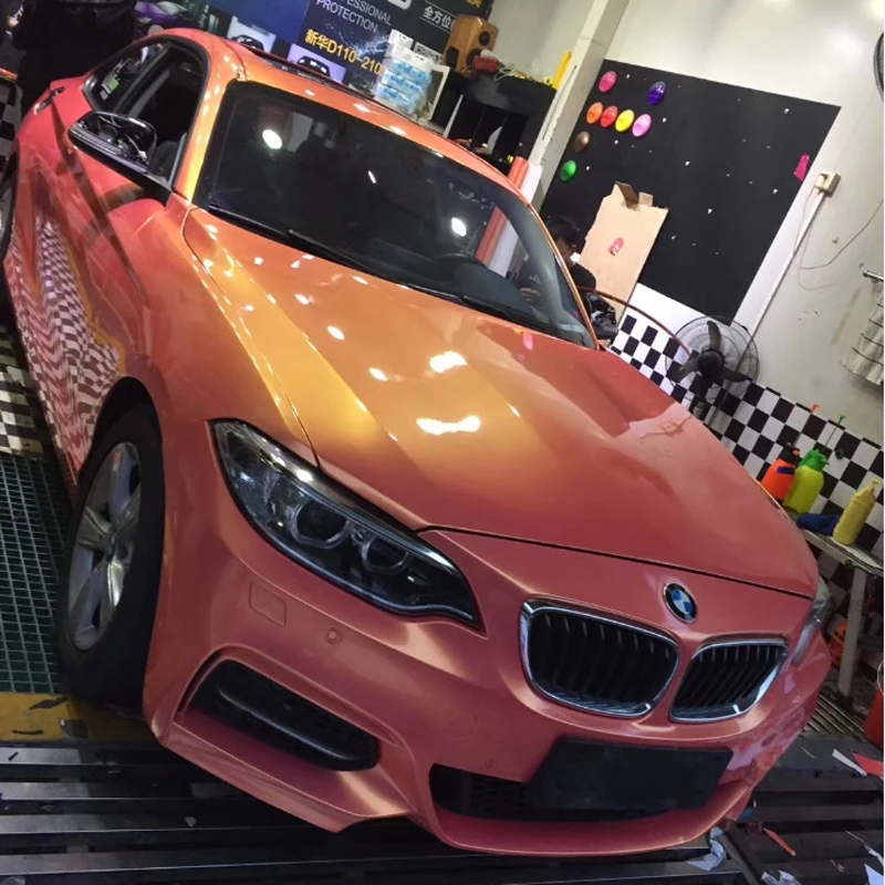 슈퍼 글로시 글리터 코랄 피치 핑크 비닐 랩 필름 차량 자동차 포장롤 접착 데칼 호일 기포차량용 스티커 Aliexpress