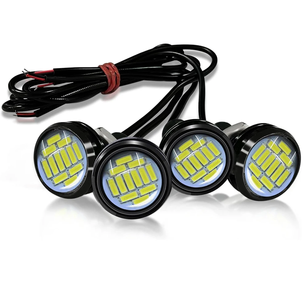 23mm Car Eagle Eye Light DRL LED Daytime Running Lights 12V Backup ...