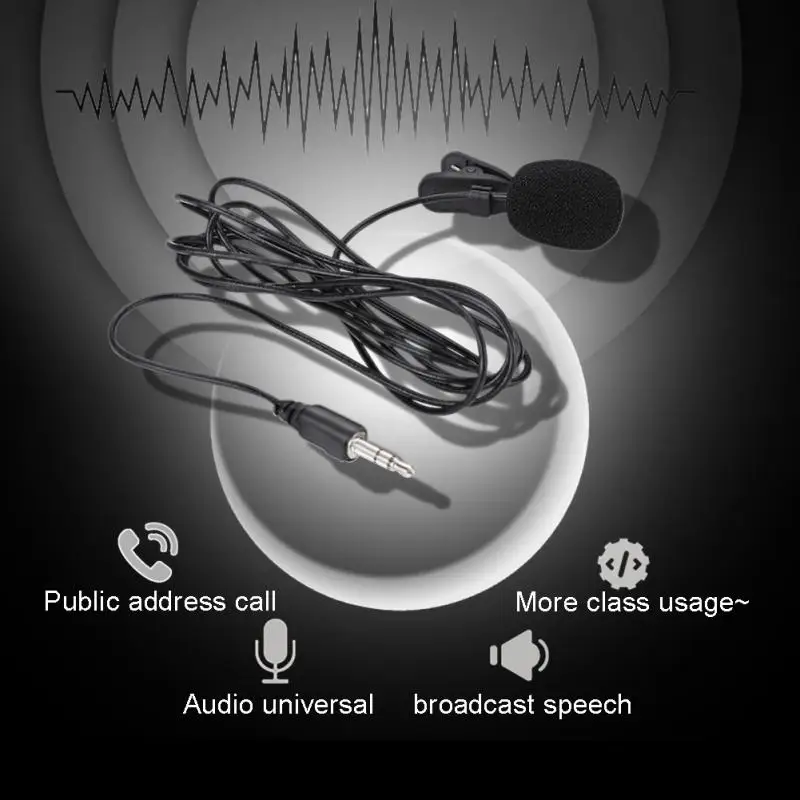 3-5-mm-Microphone-Clip-Tie-Collar-for-Mobile-Phone-Speaking-in-Lecture ...