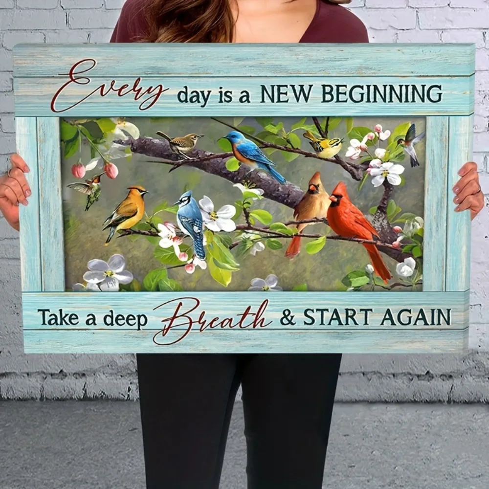 Inspirational Art - Motivational quote "Every day is a new beginning ...