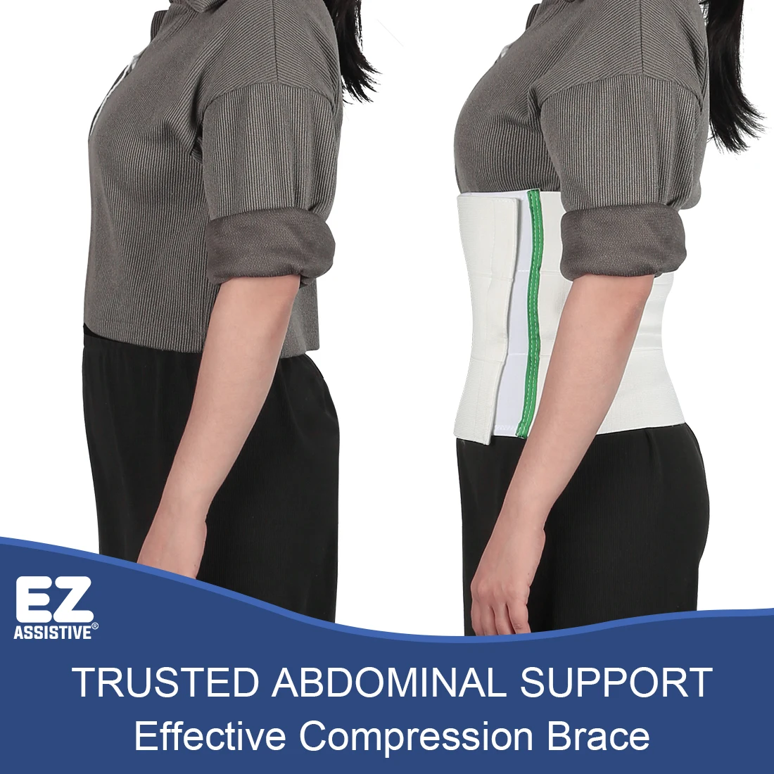 EZ Assistive Soft Abdominal Stomach Binder Belly Support Band for Post ...
