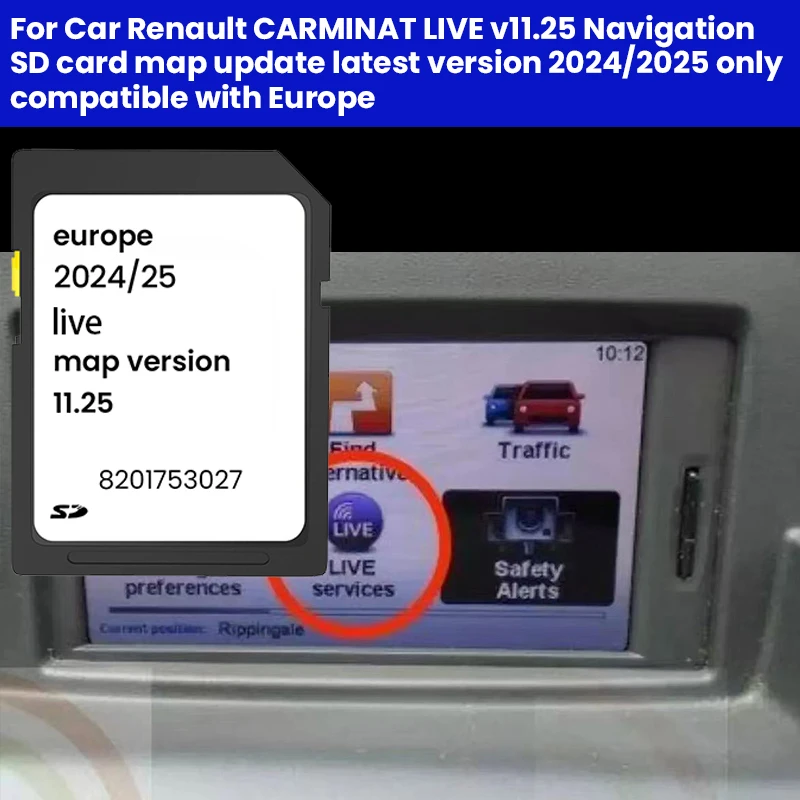 UPDATED MAPS SD CARD SAT NAV SD CARD FOR RENAULT CARMINAT LIVE VERSION ...