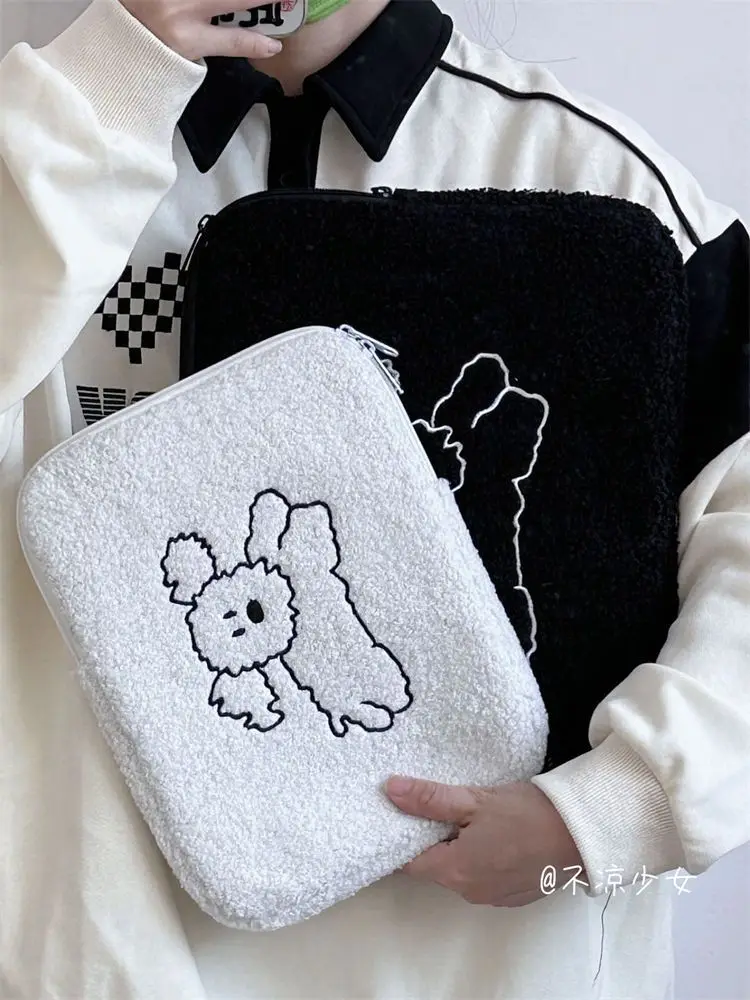 Ins-Dog-Plush-Cute-Laptop-Sleeve-Case-Macbook-Air-Pro-Carrying-Computer ...