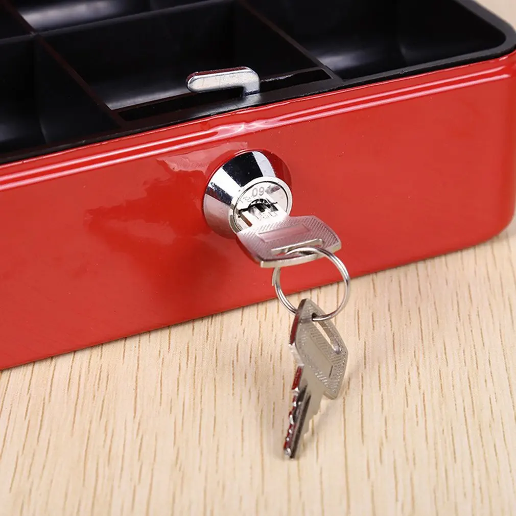 Protable Key Locker Safe Home Shop Steel Mini Money Box Security Cash ...