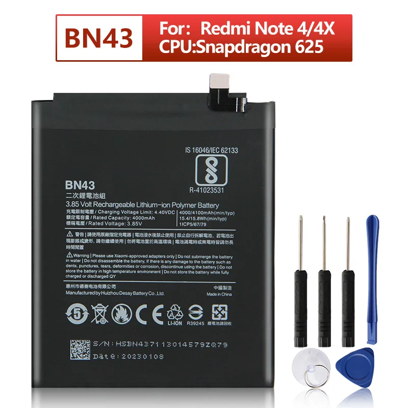 BN43-Battery-For-Xiaomi-Redmi-Note-4X-3G-Standard-Edition-Redrice ...
