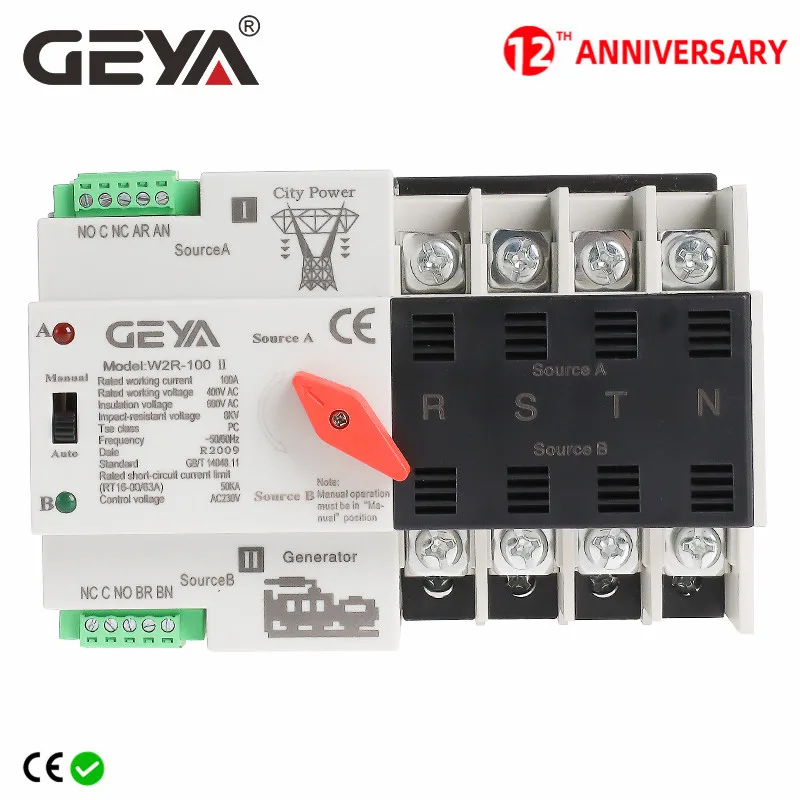 Free Shipping Geya W2r Mini Ats 4p Automatic Transfer Switch Controller ...