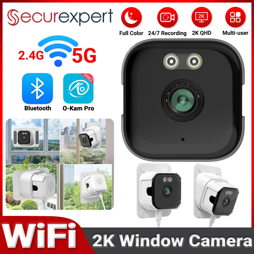 5MP 2K Window Camera 5GHz WiFi Indoor Cameras For Home Security Color ...