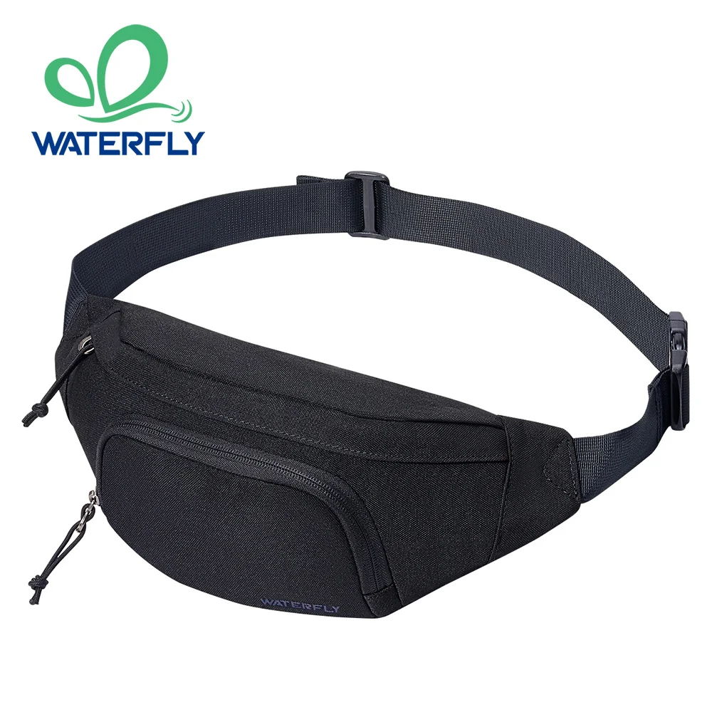 WATERFLY Crossbody Fanny Pack Slim Waist Bag Sports Hip Pouch for Woman ...
