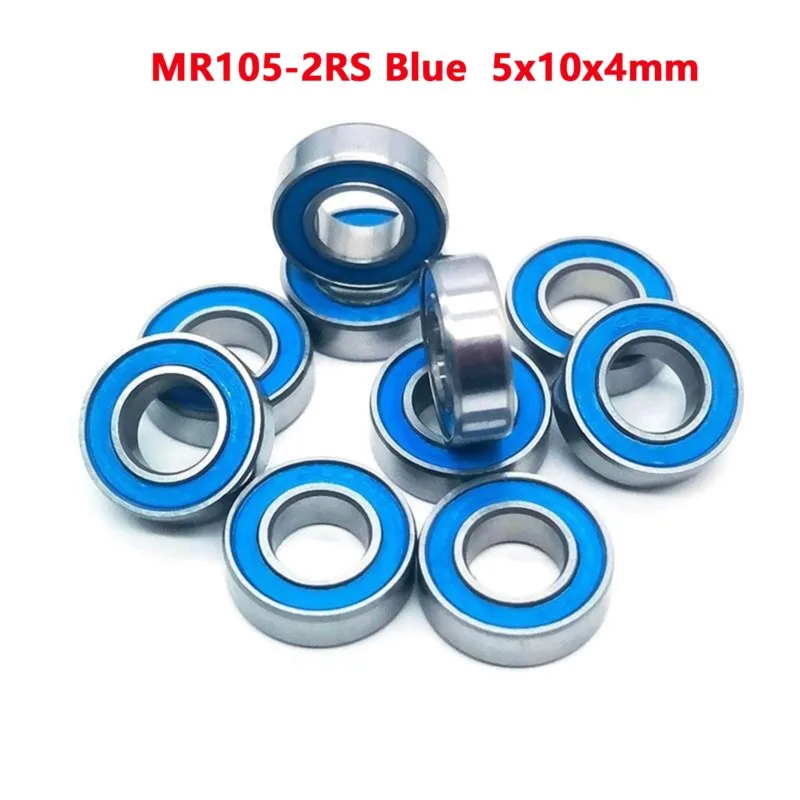 10/50PCS MR105 RS Bearing MR105-2RS Blue Bearing ABEC-5 5x10x4mm ...