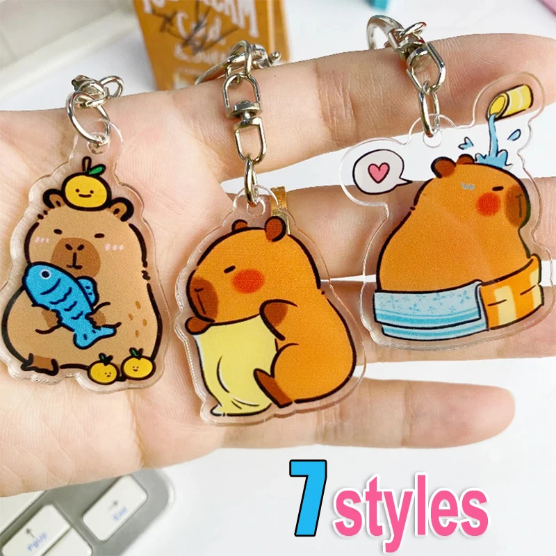 Cartoon-Acrylic-Capybara-Keyrings-Gifts-Toy-Cute-Pendant-Kapibala ...