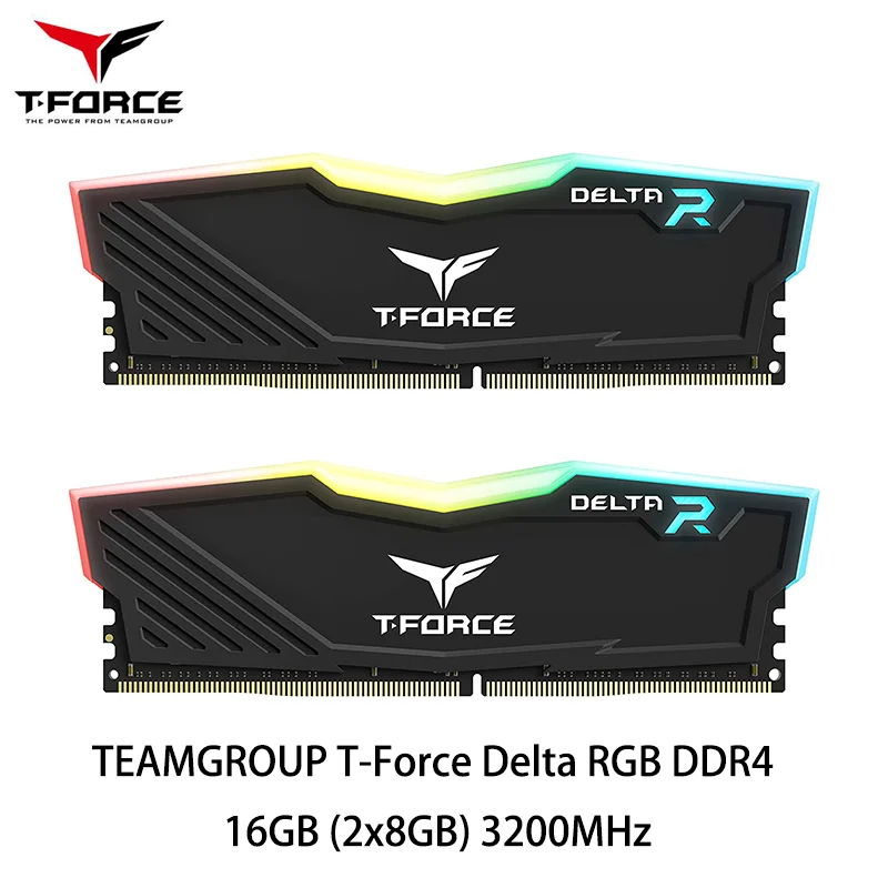 TEAMGROUP Delta RGB DDR4 8GB 16GB 32GB 3000 3200 3600MHz Desktop Gaming ...