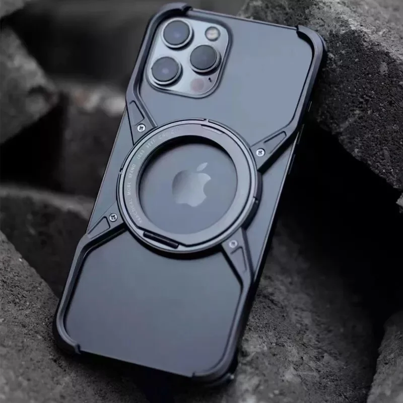 Metal-Aluminium-Alloy-Magnetic-Frameless-Phone-Case-For-iPhone-14-13-15 ...