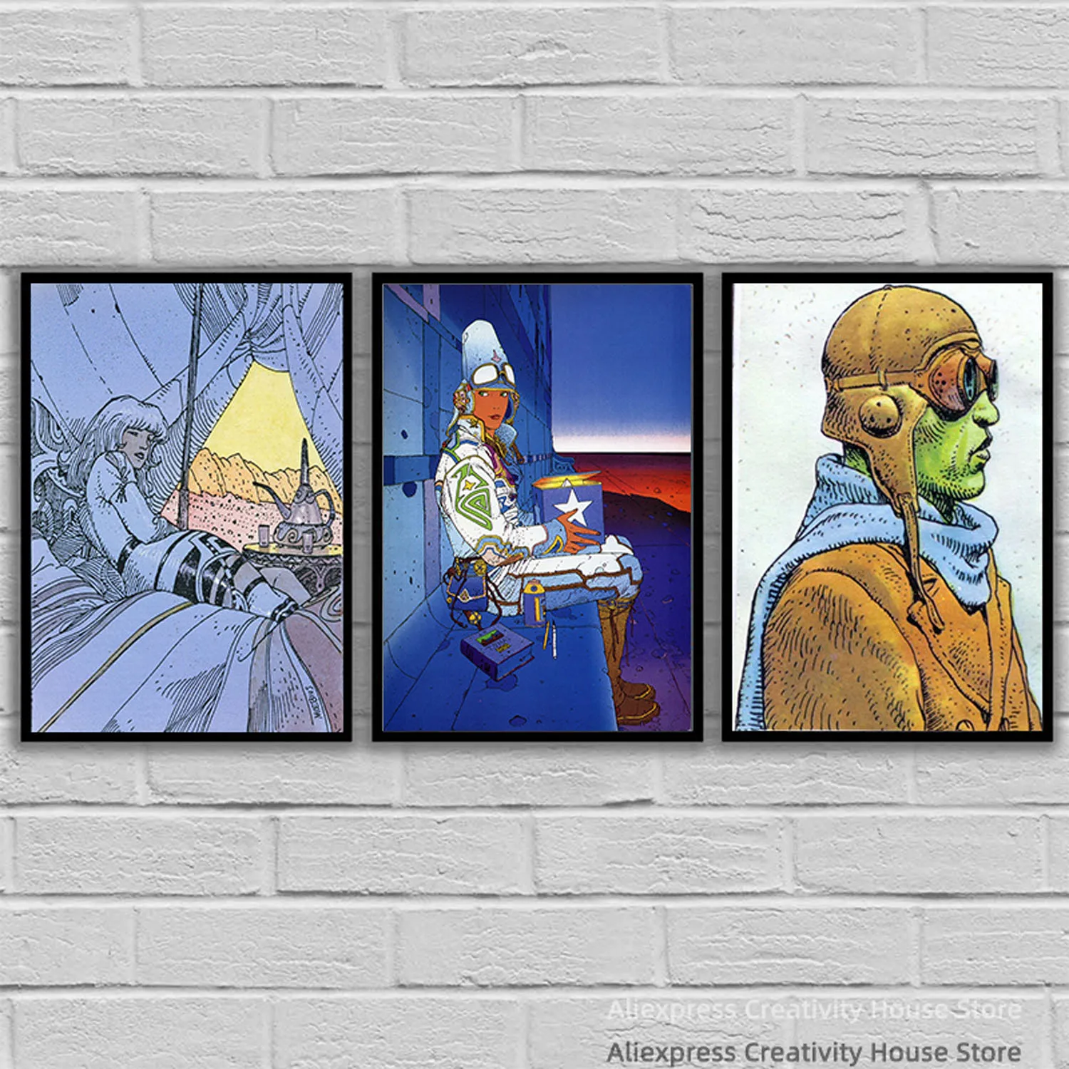 Moebius-Cartoonist-Comic-Works-Cartoons-Illustrations-Wall-Art-Poster ...