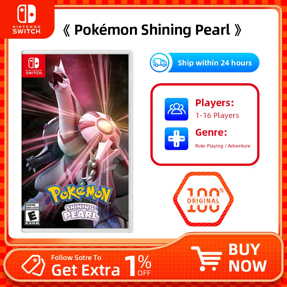 Nintendo Switch - Pokemon Shining Pearl - Game Deals Games Cartridge ...