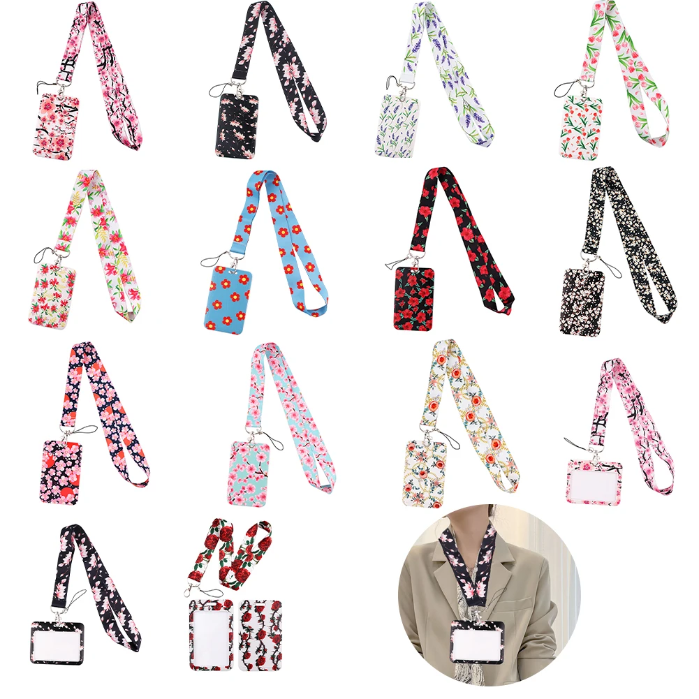 Wholesale-Rose-Series-Lanyard-Business-Credit-Card-Holder-Neck-Strap ...