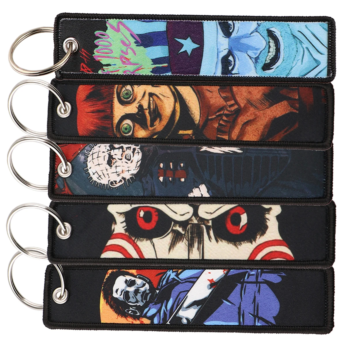 Halloween-Killer-Horror-Things-Embroidery-Key-Fobs-Key-Tag-Key-Chain ...