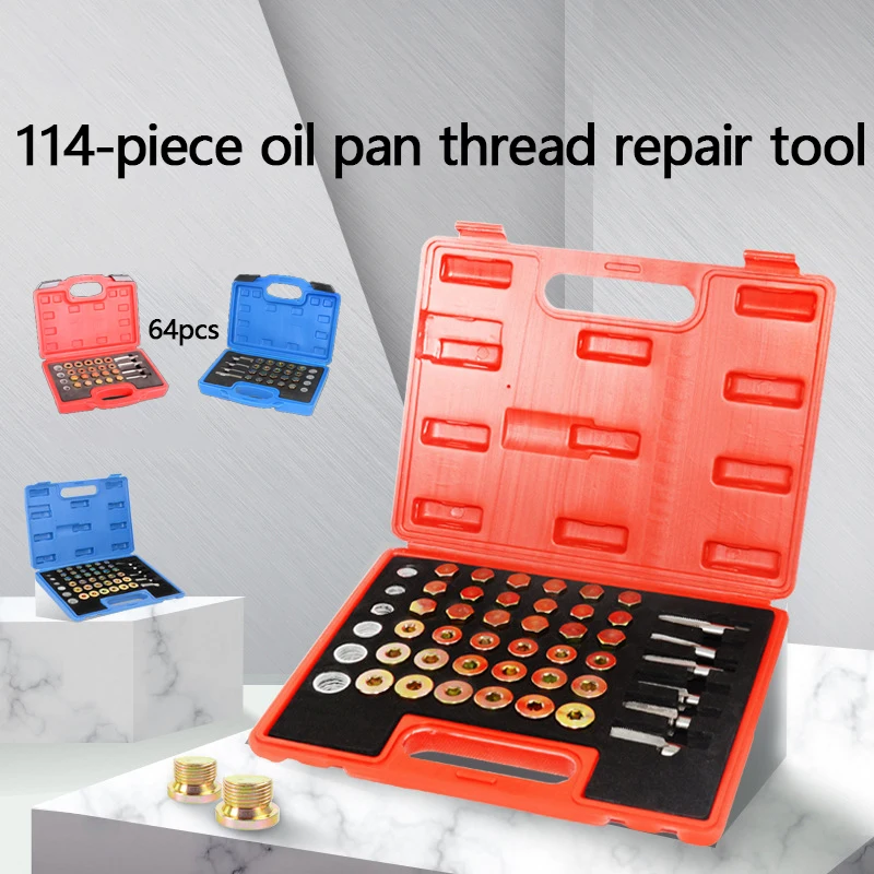 114-Sets-of-Auto-Oil-Pan-Drain-Screw-Thread-Repair-Tool-Set-of-Oil ...