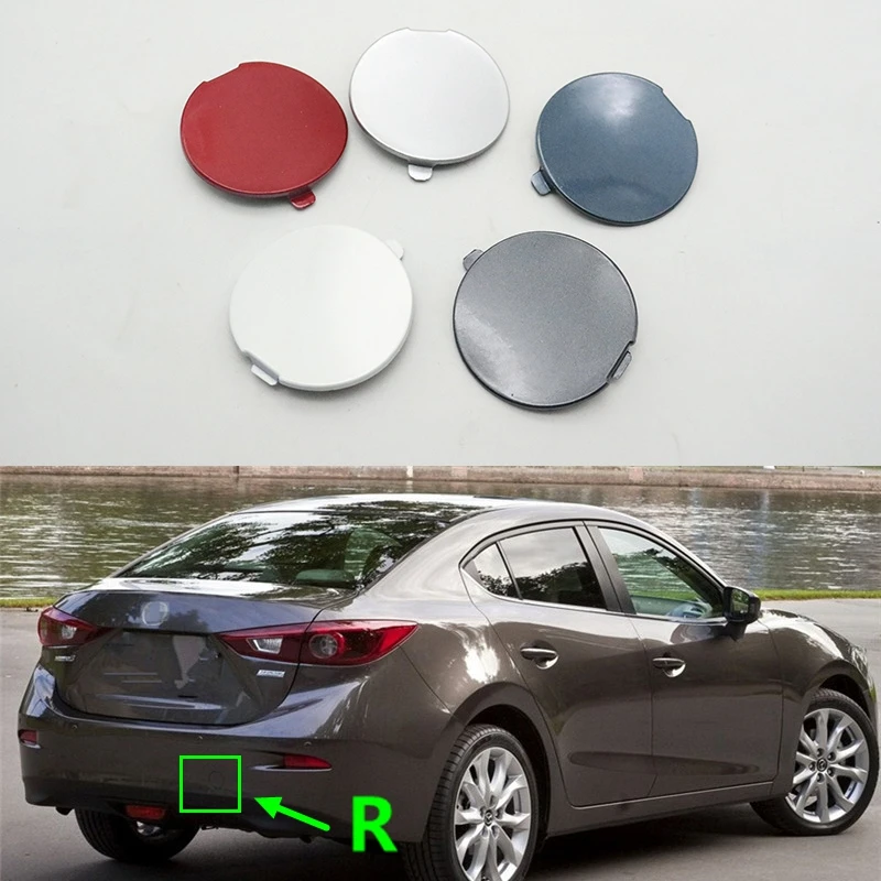 Rear Bumper Tow Hook Cover For Mazda 3 Axela 2014 2015 2016 2017 2018 ...