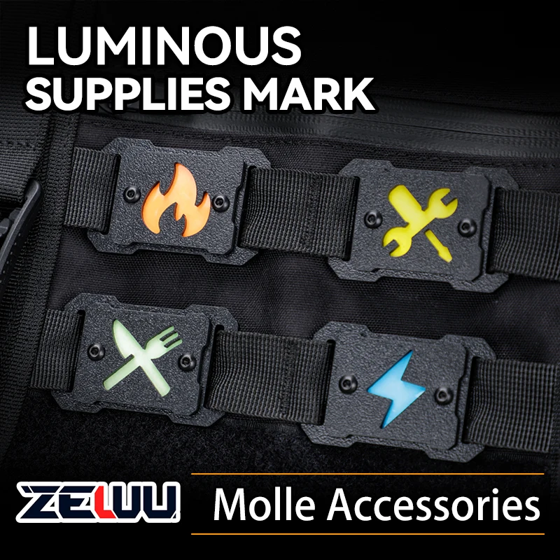 Luminous Supplies Mark Glow In The Dark Molle Accessories Plastic ...