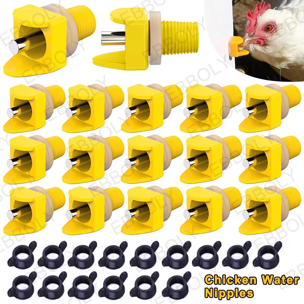Chicken-Waterer-Nipples-Pack-of-15-20-30-Easy-Install-Automatic-Drink ...