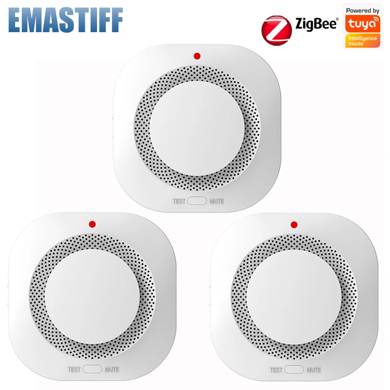 Tuya Zigbee Smart Smoke Detector, Smart Life APP Fire Alarm Sensor Home ...