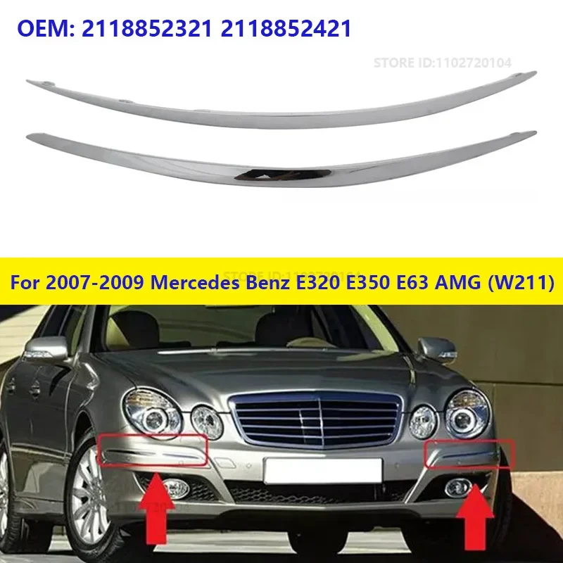 For-2007-2009-Mercedes-Benz-E-Class-E320-E350-E63-AMG-W211-Front-Bumper ...