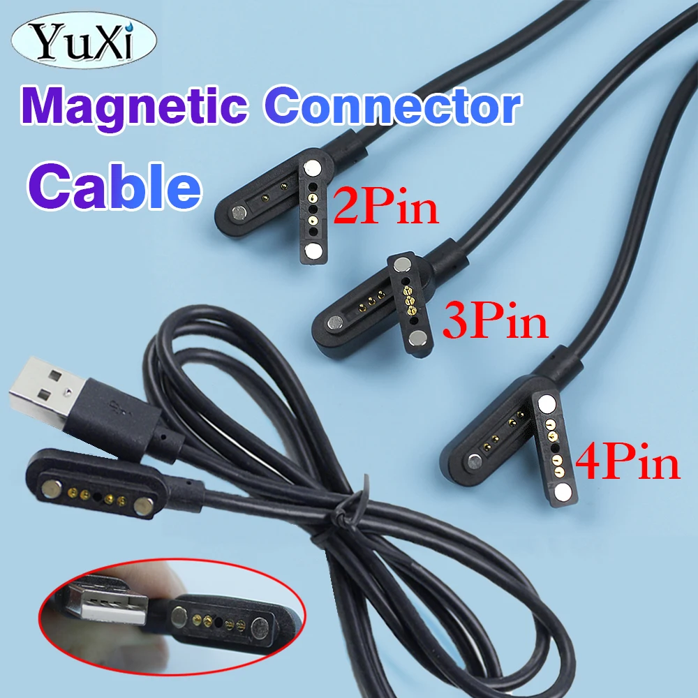1Pc Magnetic Connector USB Data Charging Cable 2Pin 3Pin 4Pin Male ...