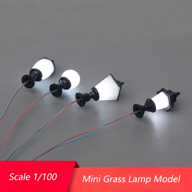 10Pcs 3V Miniature LED Luminous Grass Lamp Plastic Model Kit Scale 1/ ...