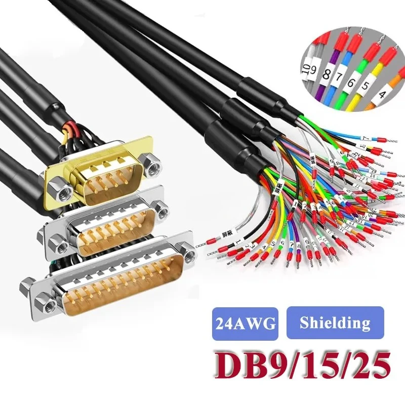 DB9 DB15 DB25 Terminal Line with Number Tube Single Head 9/15/25Pin ...