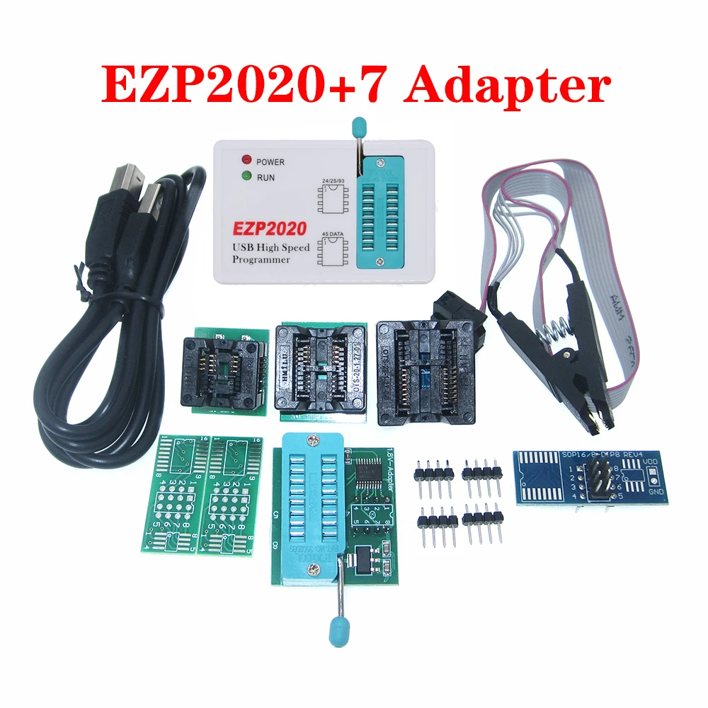 Programador USB SPI de alta velocidad EZP2020 con adaptador compatible con 24 25 93 EEPROM 45 ...