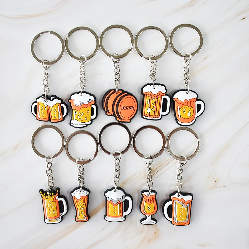 1 Piece Beer Keychain Alcohol Lovers Beer Can Keyring Trinket Cool ...