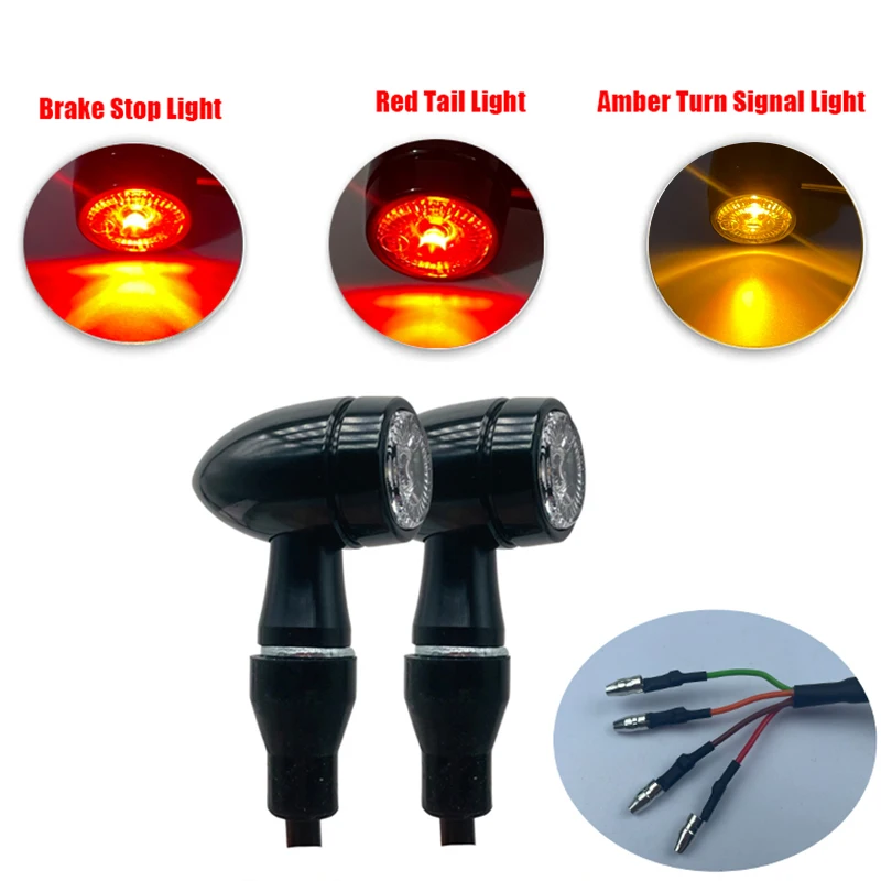 Universal E mark 3 in 1 Rear Brake Taillight Micro Blinker Winker Lamp ...