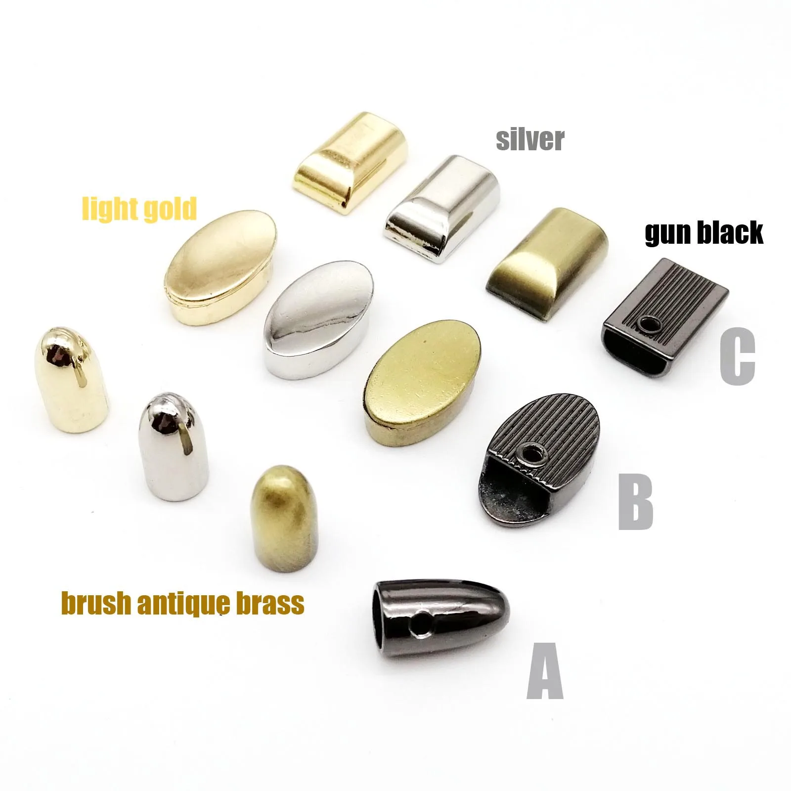 5pcs Metal Open Closed End Zipper Stopper Zip Stop Lock Tail Plug for ...