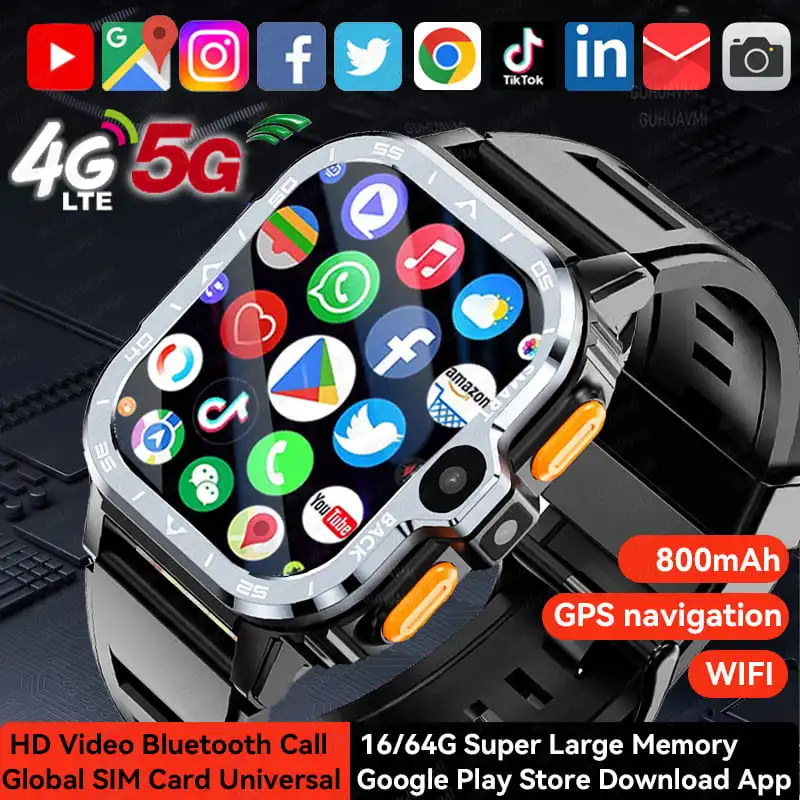 2025 SIM Global Applicability Smart Watch Men 16/64G Memory HD Video ...