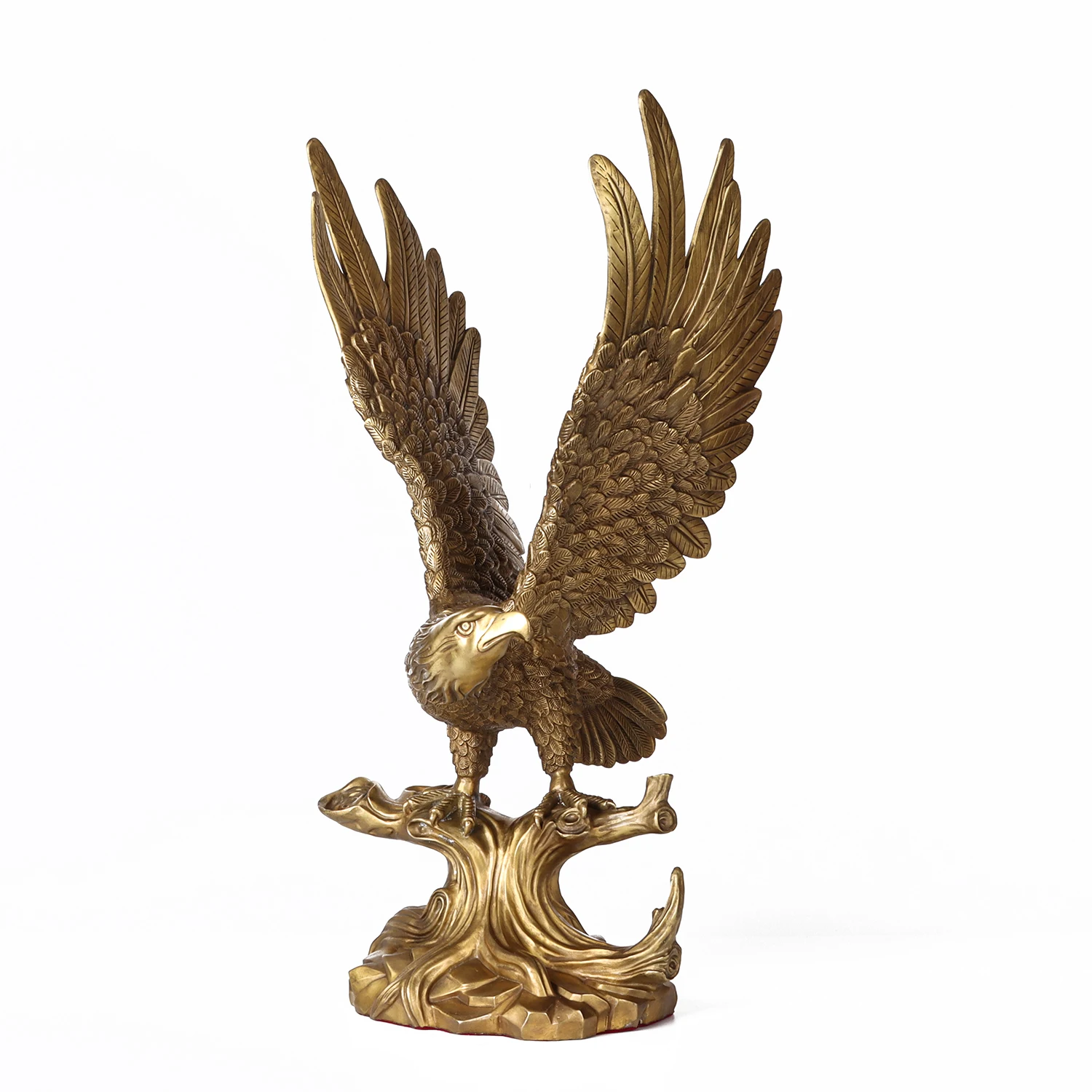 58cm Winged Eagle Statue Sculpture Flying Eagle Animal Brass Home ...