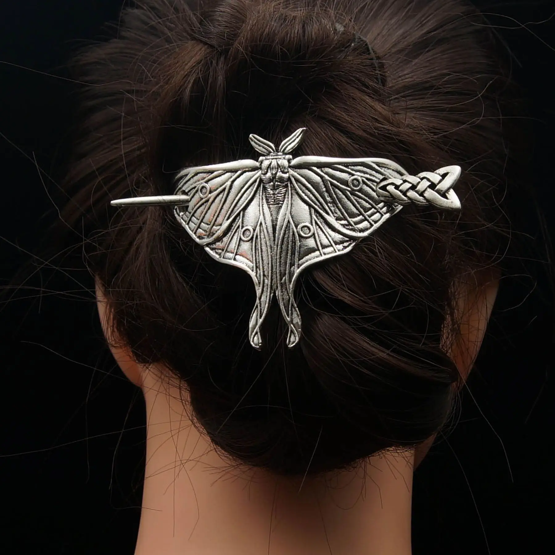 Gothic witch Vintage Luna Moth Hair Clip French Barrette - AliExpress 36