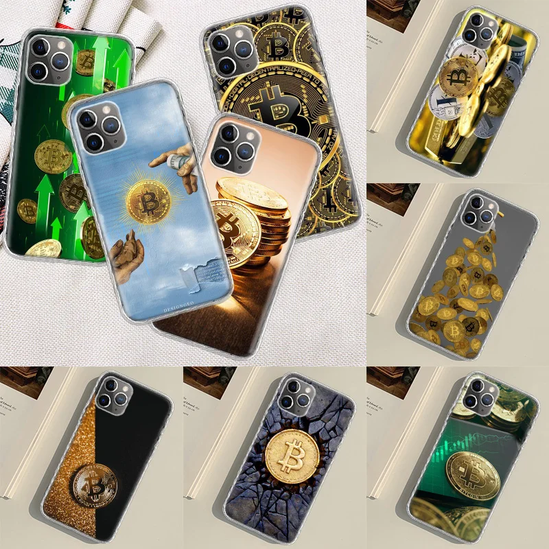 Funda de bitcoin para Iphone, carcasa de moneda Virtual para Apple, 14 ...