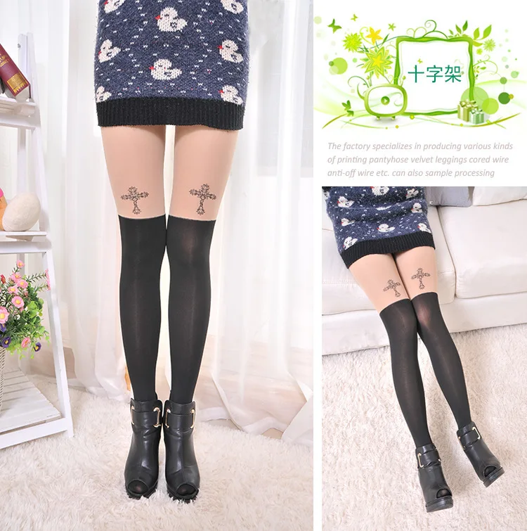 Collants japonais Kawaii à imprimé de dessin animé pour femmes, bas à ...