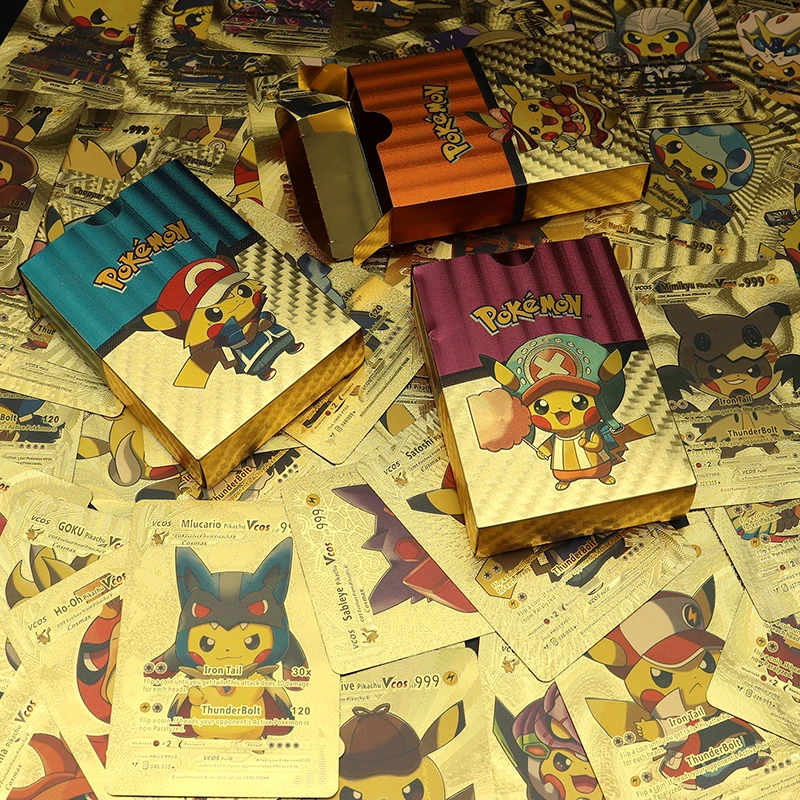 Pokemon English Cards Box Anime Game Collection Cards Cosplay Pikachu ...