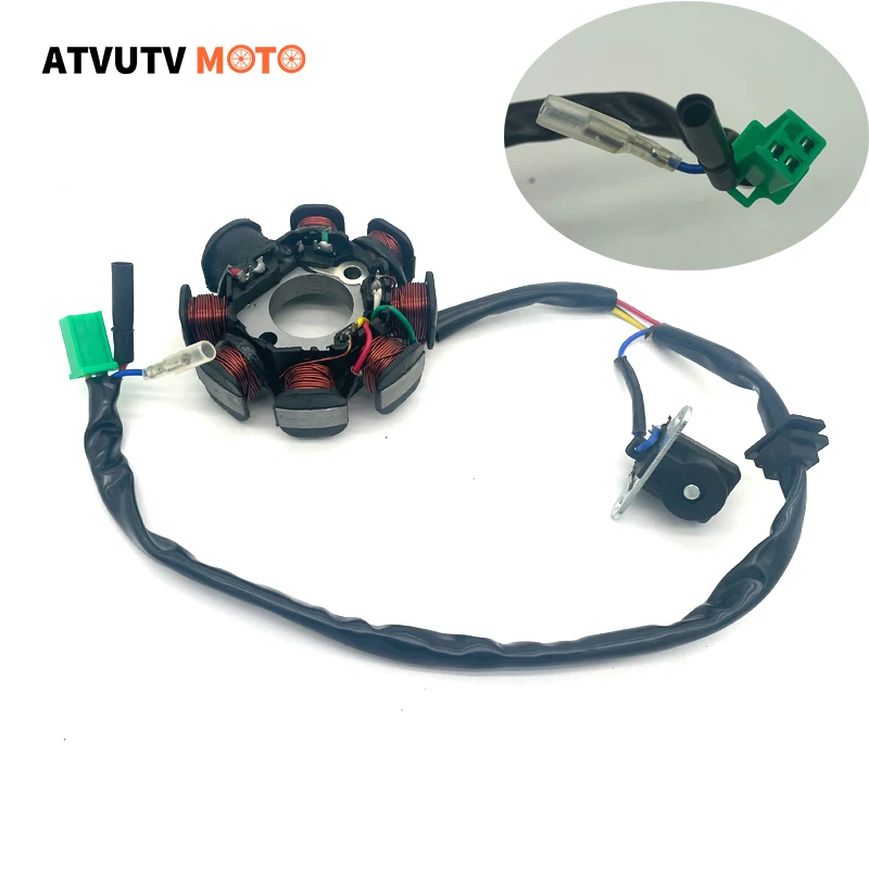 Bobina magneto 8 do estator para gy6 50cc 125cc 150cc 152qmi 157qmj ...