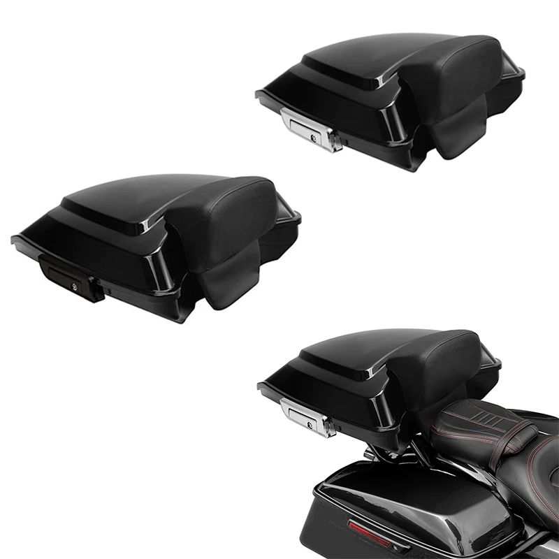 Motorcycle Razor Pack Trunk Backrest For Harley Tour Pak Touring Road ...