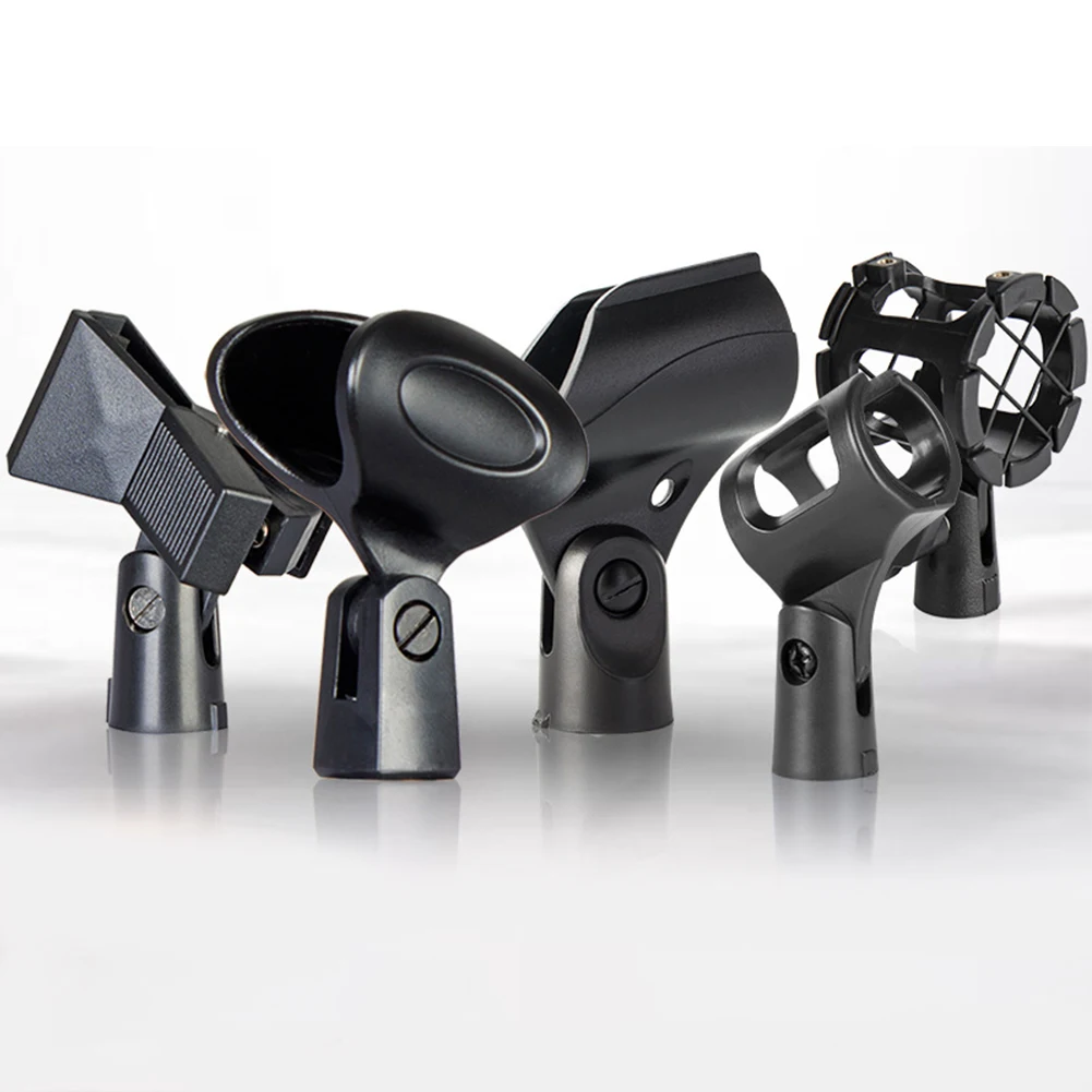 Durable-Plastic-Microphone-Clip-Clamp-Wireless-Handheld-Holder-Adapter ...