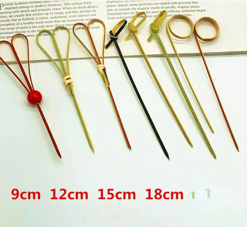 Disposable-Bamboo-Tie-Picks-Bamboo-Knot-Skewers-Food-Picks-With-Twisted ...