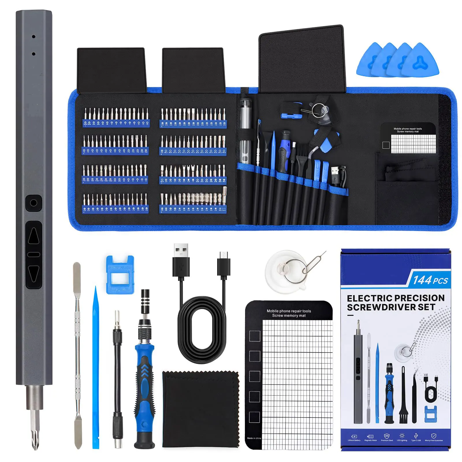 142-in-1-Magnetic-Electric-Precision-Screwdriver-Set-Cordless ...