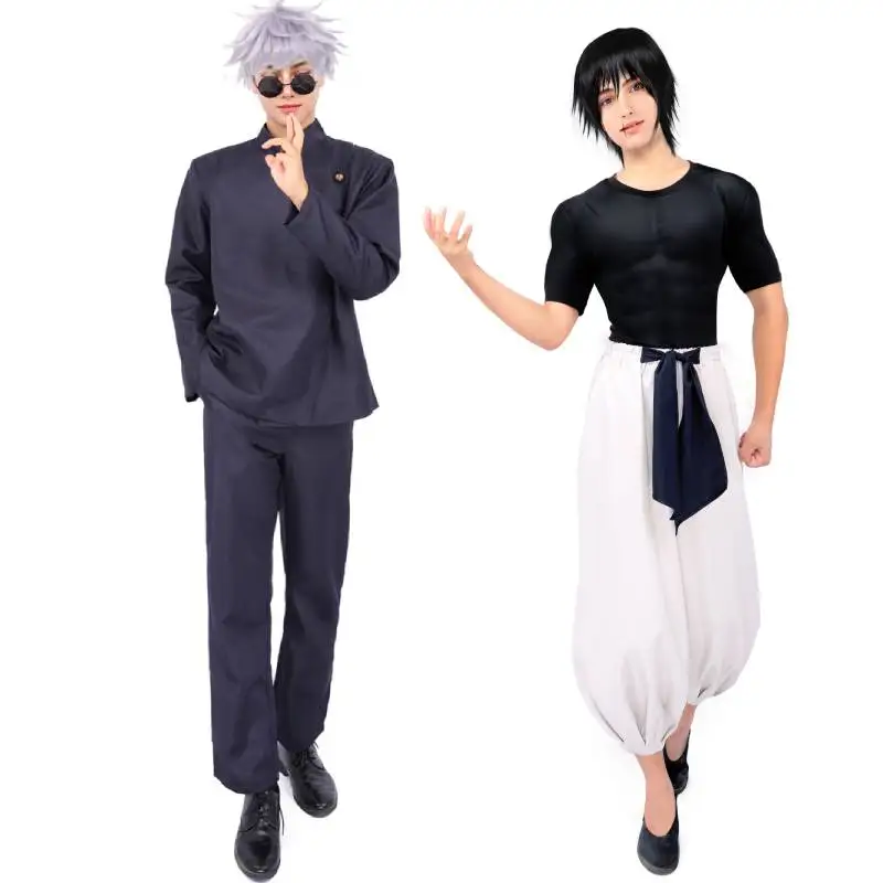 DAZCOS-Anime-Gojo-Satoru-Cosplay-Costume-Glasses-High-School-Uniform ...
