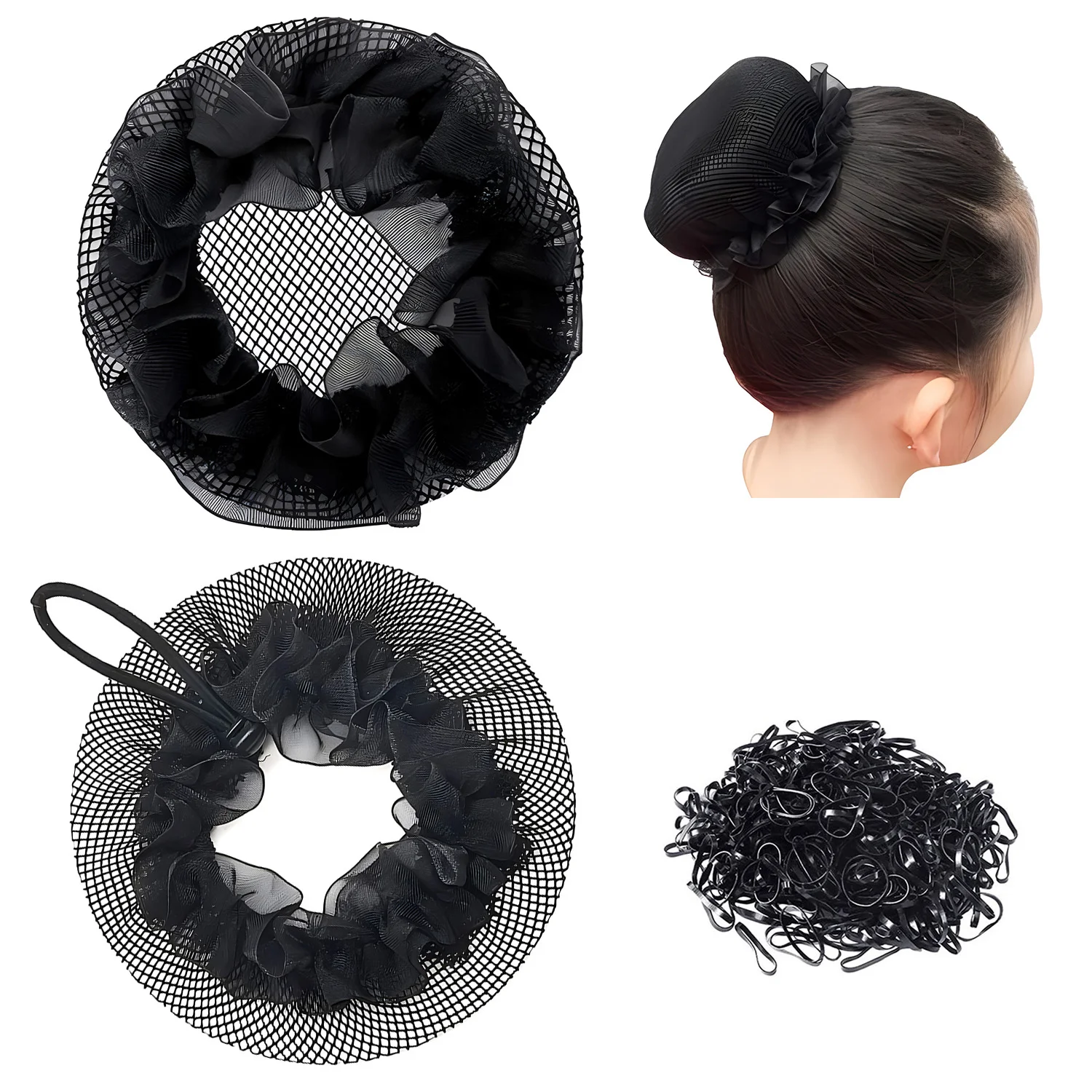 5pcs-bag-Chignon-Net-Hairnet-Headwear-Ballet-Disk-Hair-Snood-Nets-For ...